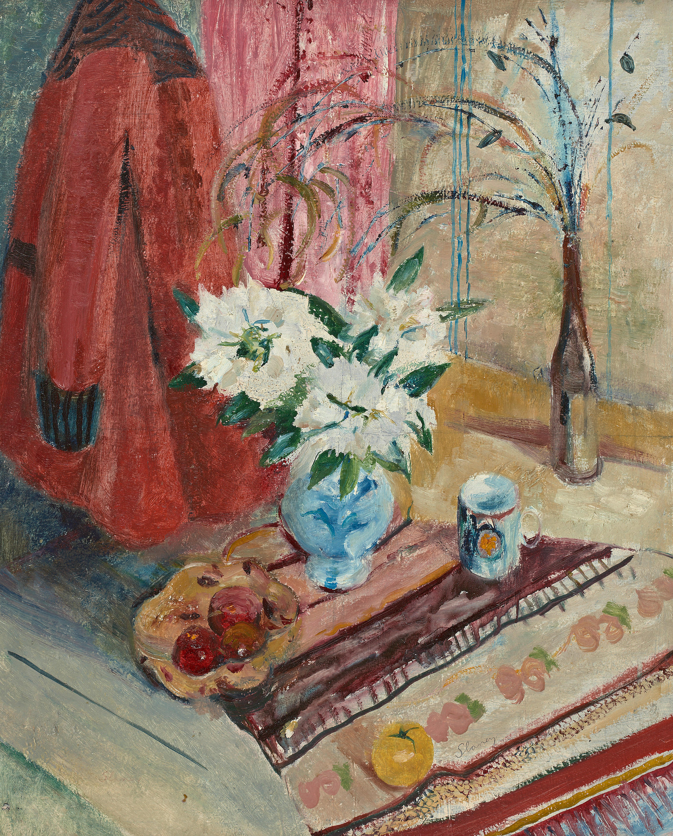 Bonhams Miss Noel Slaney Rsw British Born 1915 White Rhododendrons