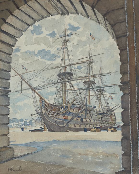 Bonhams : Alan Ian Ronald, RSW (British, 1899-1967) Flagship C in C ...