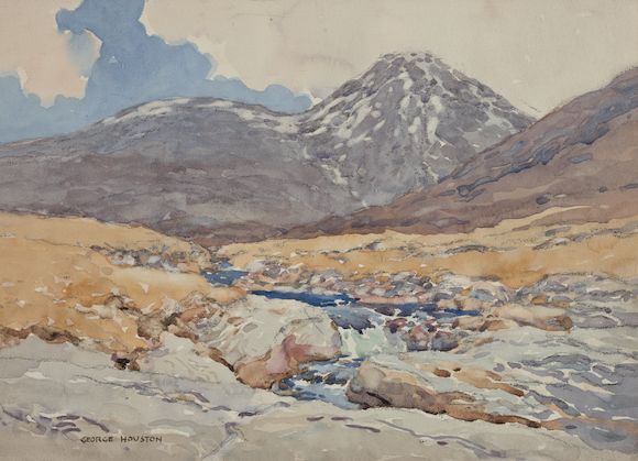 Bonhams : George Houston, RSA RSW RGI (British, 1869-1947) Mountain and ...