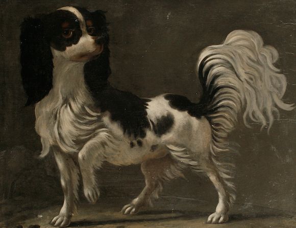 Bonhams : Dutch School 18th Century A Cavalier King Charles spaniel ...