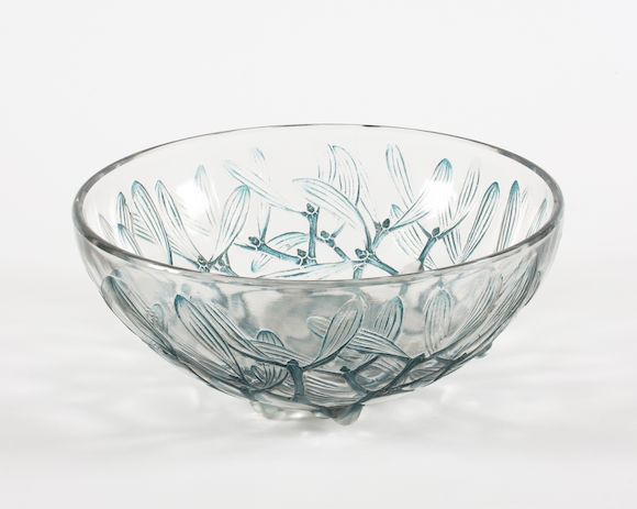 Bonhams : A Lalique clear glass bowl 'Gui' Design 1921.