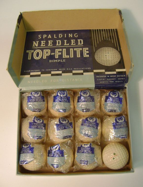 Bonhams : A Spalding 12 box of wrapped Top-Flite Needled dimple pattern ...