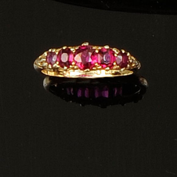 Bonhams : A five stone ruby ring