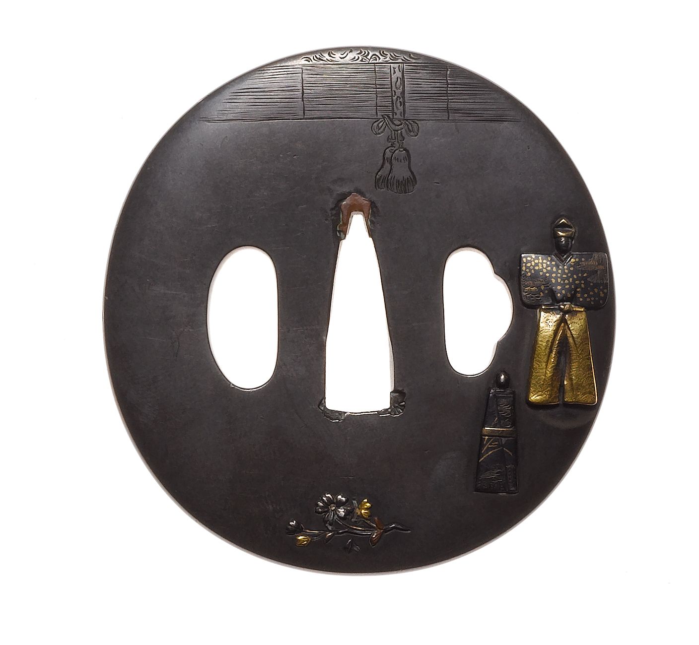 Bonhams : A shibuichi tsuba By Hisatsune, 19th century