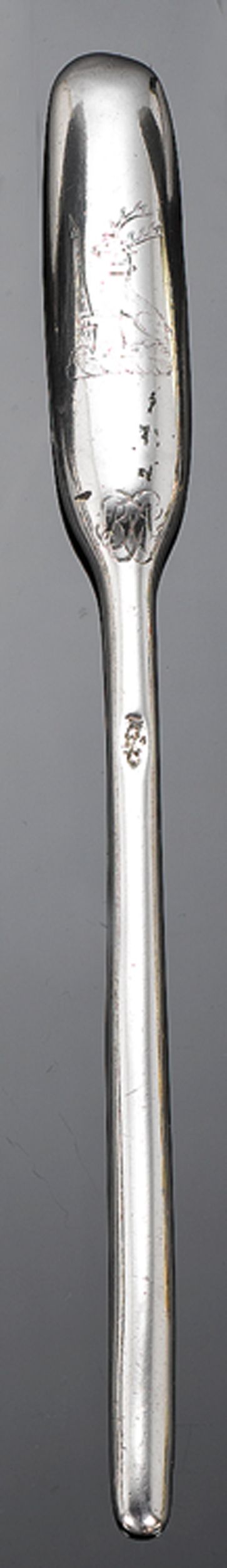 Bonhams : A George I silver marrow scoop, maker's mark only, probably ...