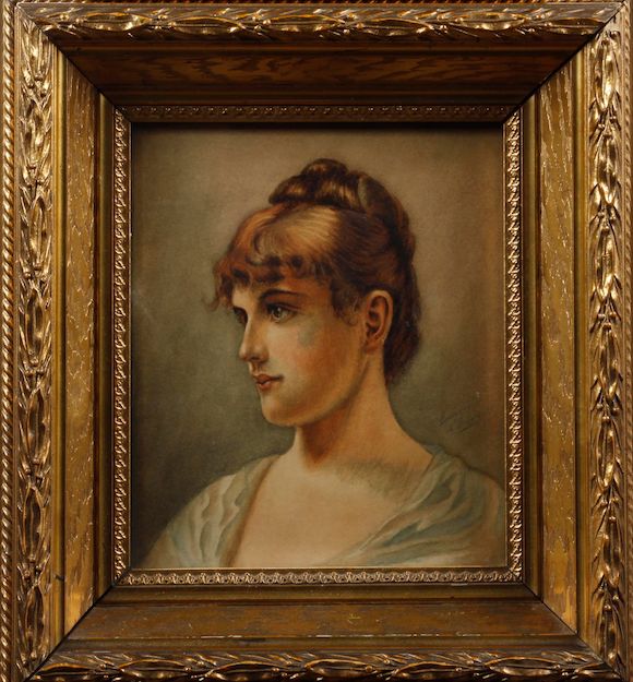 Bonhams : Alfred Seifert (Czechoslovakian, 1850-1901) Portrait of a young lady