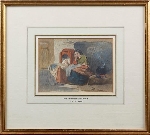 Bonhams : Henry Parsons Riviere (British, 1811-1888) Mother Watch 1889