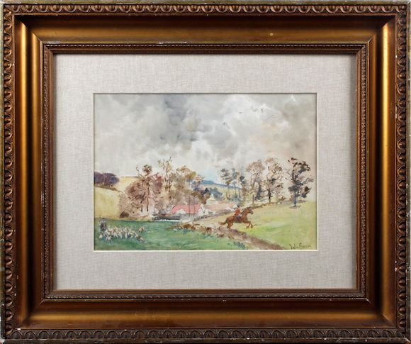 Bonhams : Thomas William Morley (British, 1859-1925) Landscape with ...