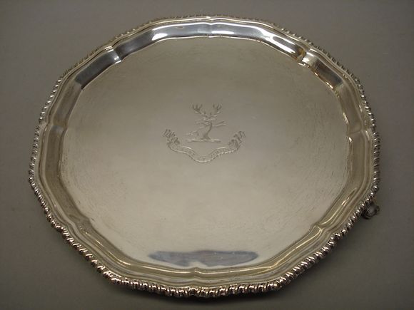 Bonhams : An Edwardian circular waiter, by Jackson & Fullerton, London 1905
