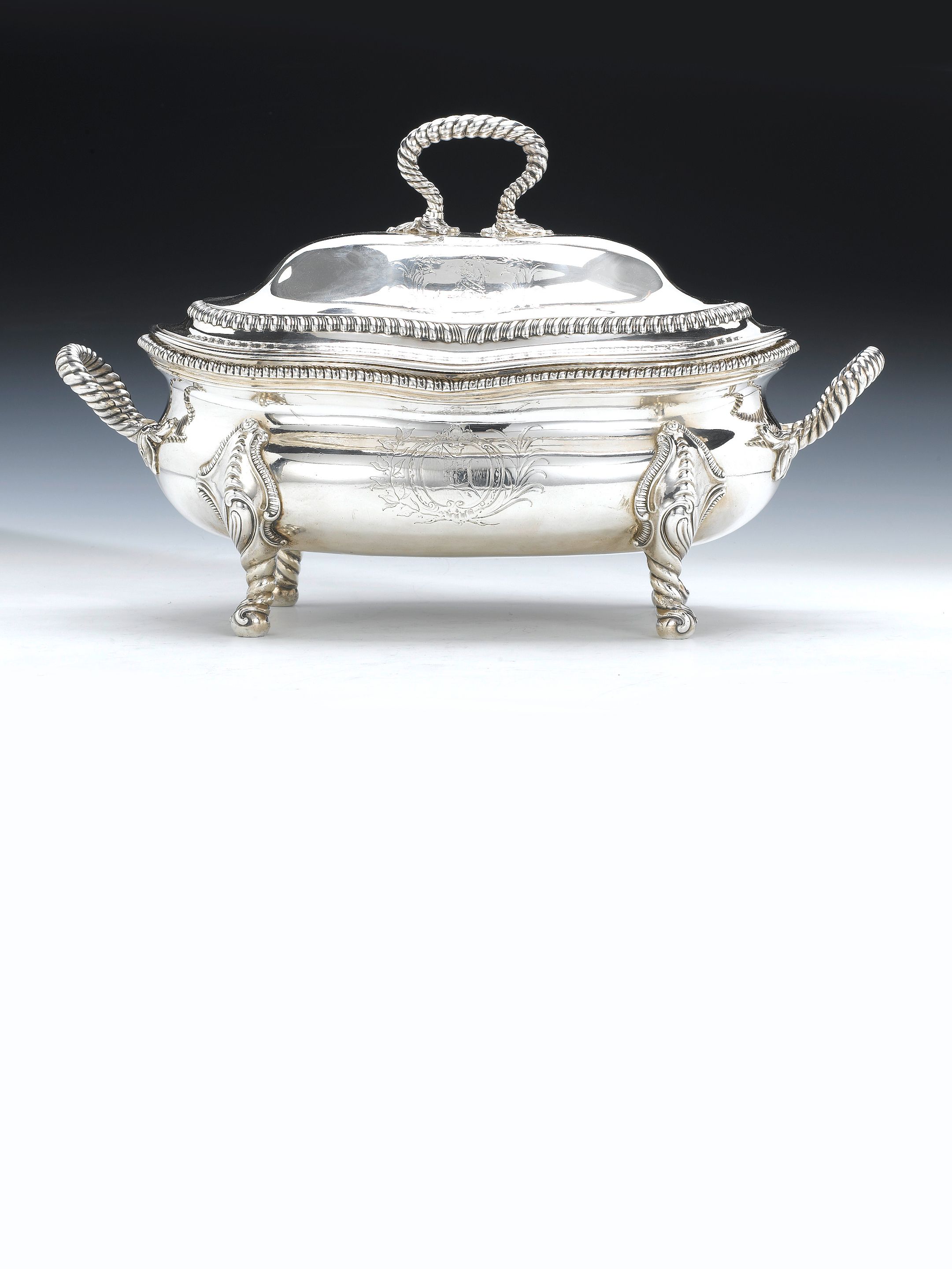 Bonhams : A George III silver soup tureen and cover, by John Parker I ...