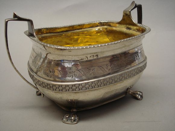 Bonhams : A George III rectangular two handled sugar bowl by William ...