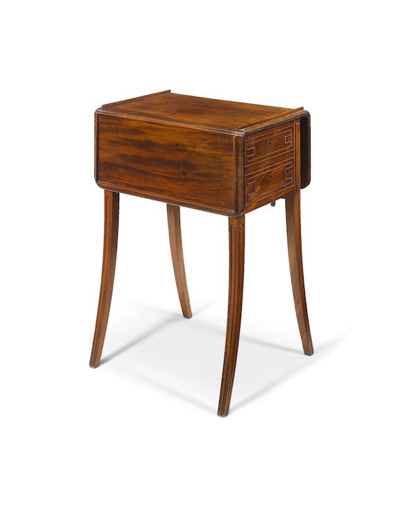 Bonhams : A Regency mahogany 'deception' work table/pot cupboard in the ...