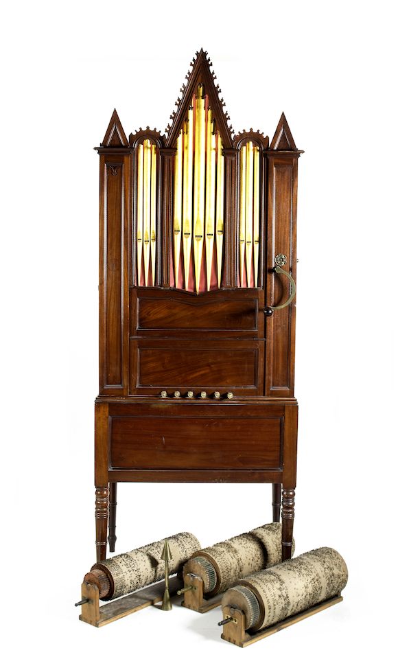 Bonhams : A fine chamber barrel organ-on-stand, by James Butler, early ...