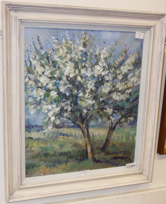 Bonhams : Leonard Beard Apple Blossom 56 x 48cm