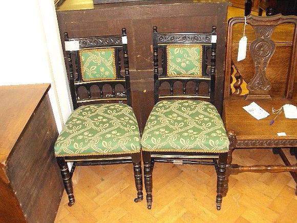 Bonhams : A pair of Marsh, Jones & Cribb Aesthetic period ebonised ...