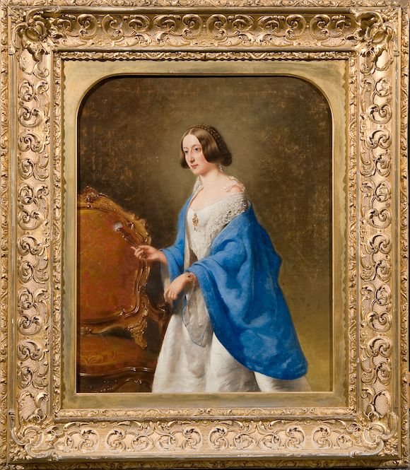 Bonhams : William Duffield (British, 1816-1863) Portrait of Elizabeth ...