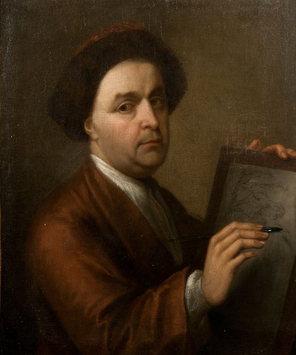 Bonhams : John Parker (London 1730-1765) Self portrait of the artist