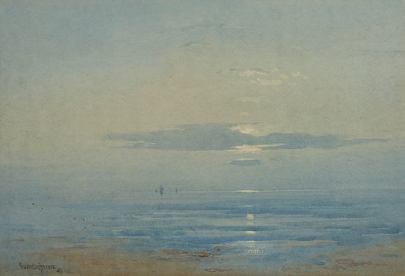 Bonhams : George Stratton Ferrier (Scottish, 1852-1912) A summer moonrise