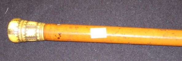 Bonhams : An 18th Century Malacca walking stick, the shortened stick ...