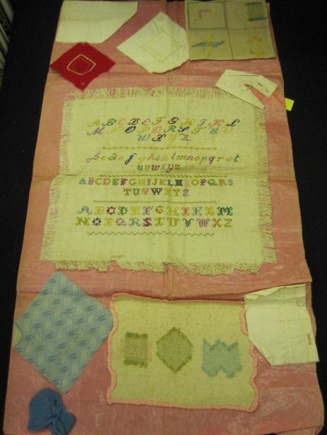 Bonhams : A unusual sampler and needlework display, 19th Century ...