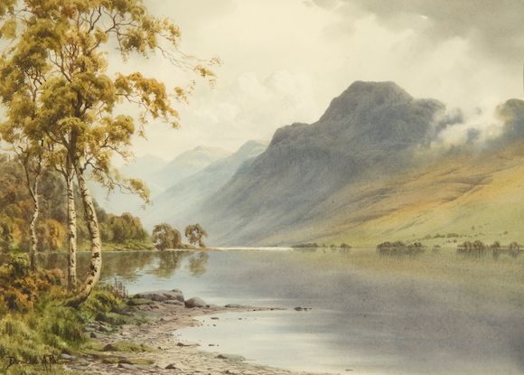 Bonhams : Donald A Paton (British, 1886-1949) 'Ben Lomond and the Loch ...