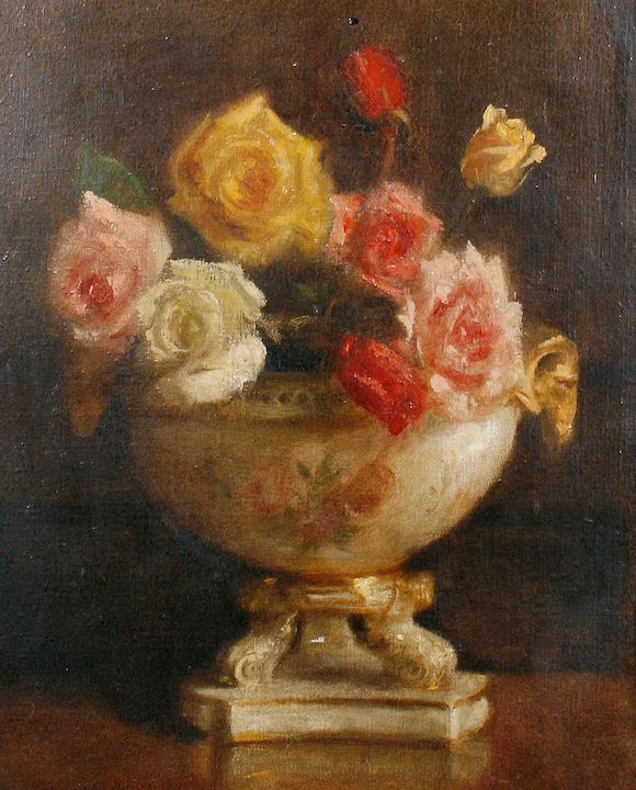 Bonhams : Edward Francis Wells (British) Still life of flowers