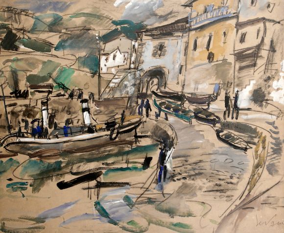 Bonhams : Gen Paul (French, 1895-1975) A town quay