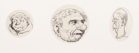 Bonhams : William Heath Robinson (British, 1872-1944) Character head ...