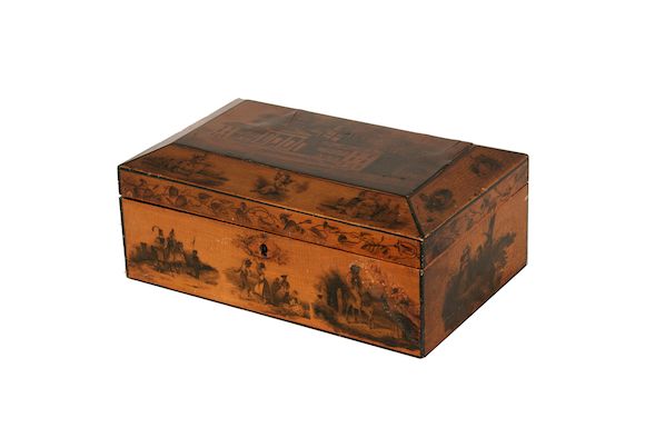 Bonhams : A Regency transfer printed work box