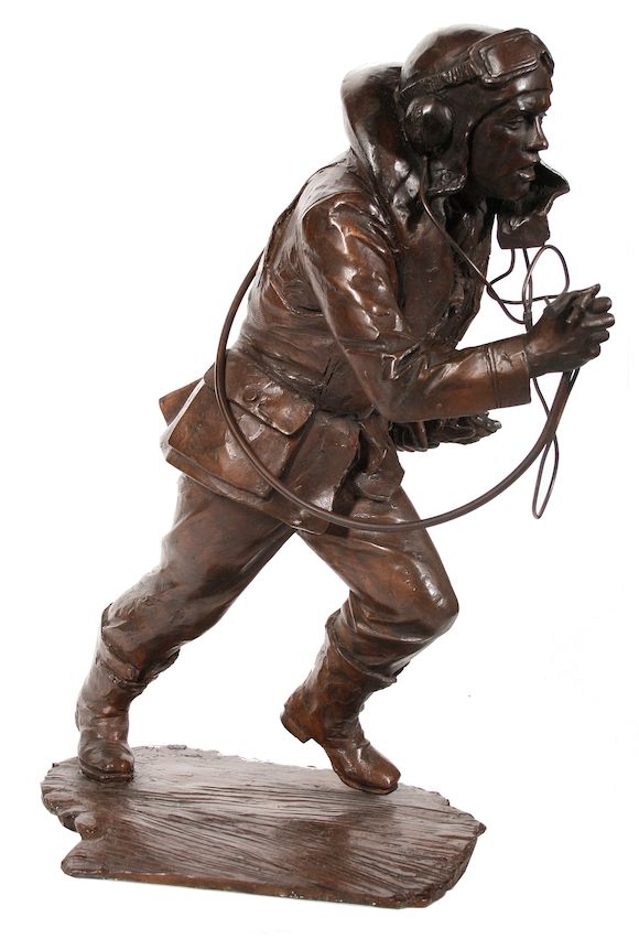 Bonhams : James Butler, RA (British, born 1931) 'Scrambling Pilot' 64cm ...