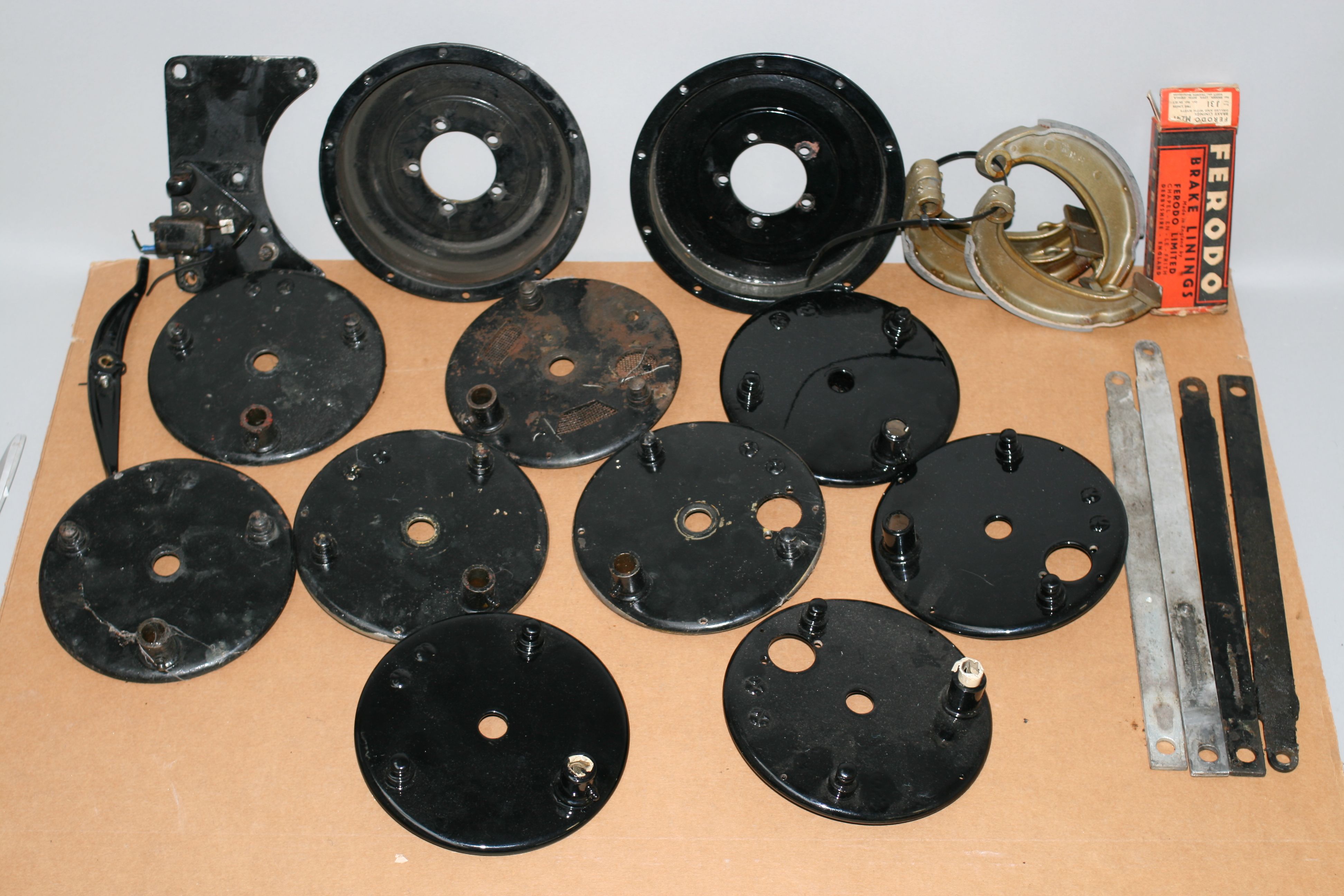 Bonhams Cars : Assorted Vincent brake components,