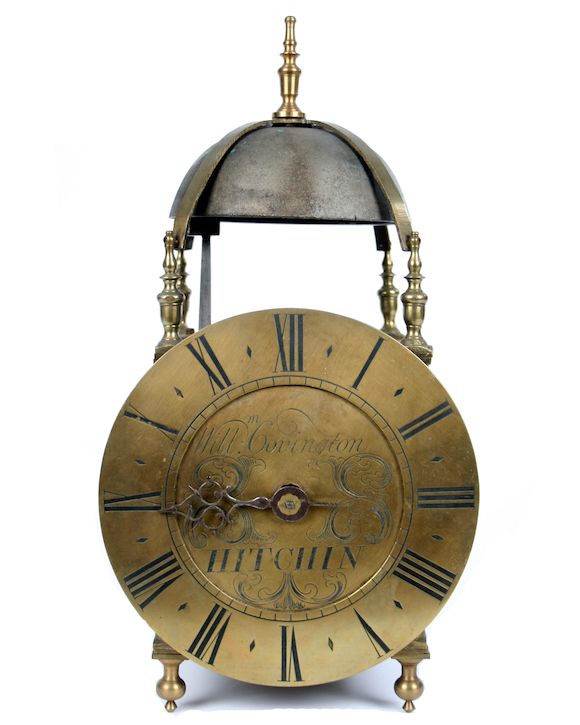 Bonhams : A George III brass lantern clock William Covington, Hitchin ...