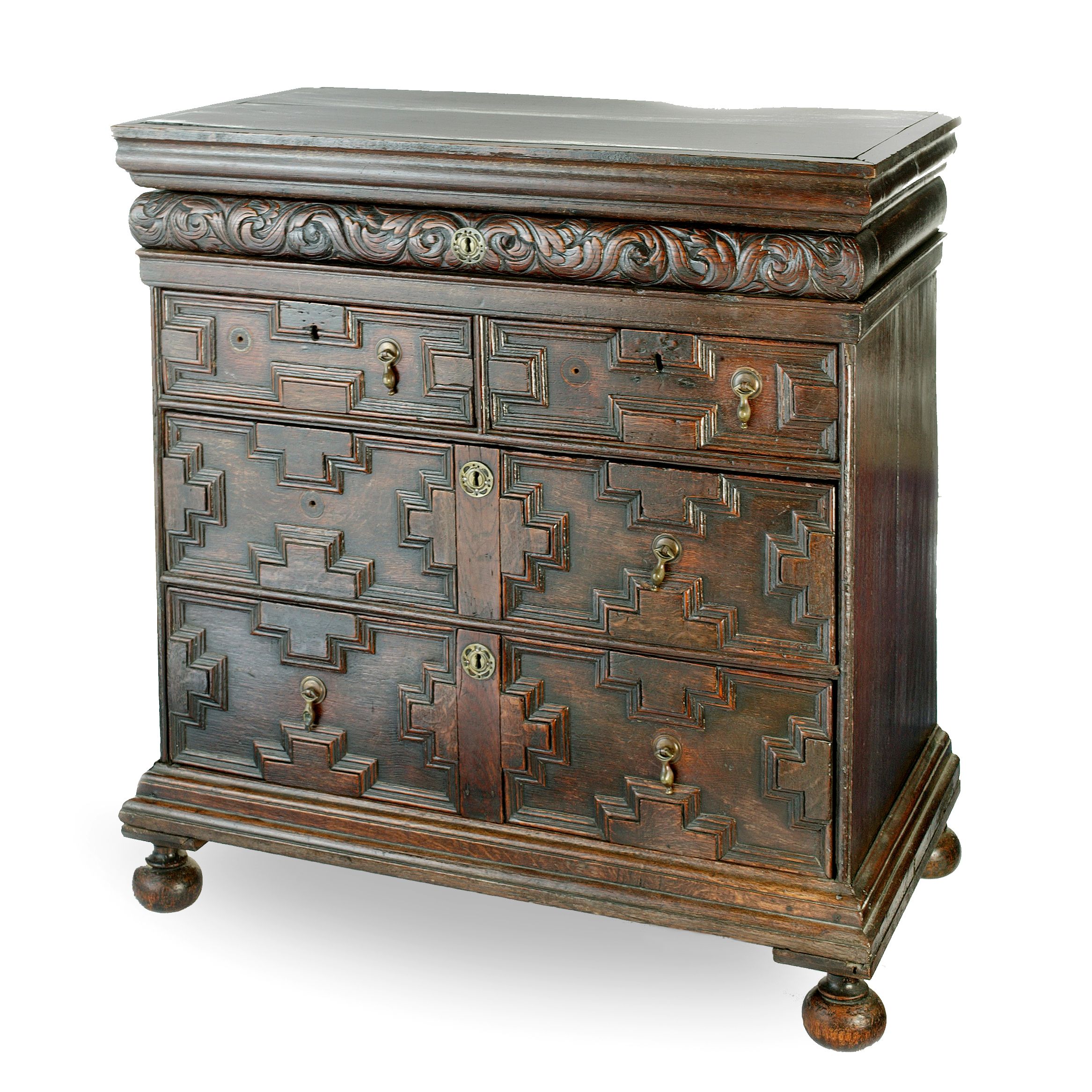 Bonhams : A Charles II oak chest of drawers late 17th century