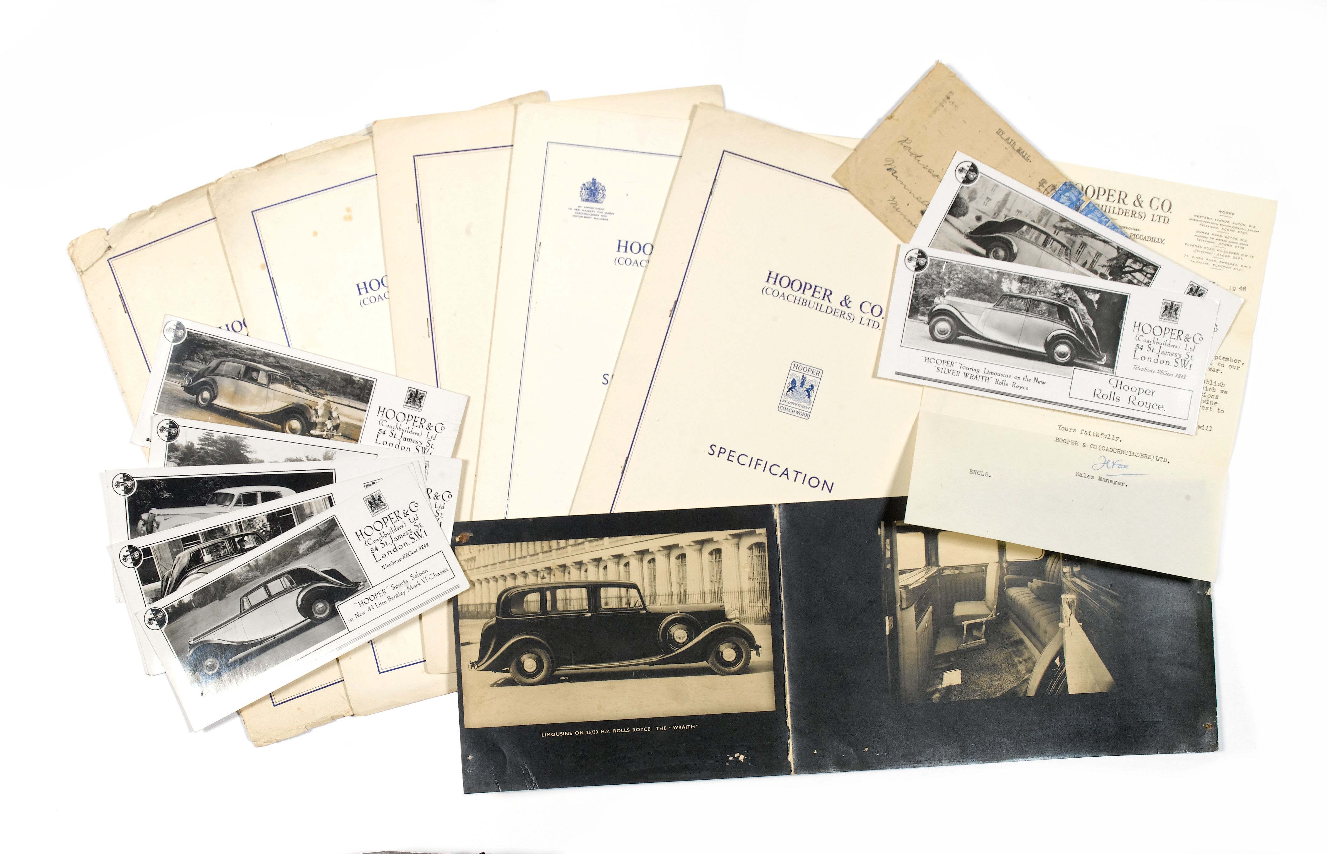 Bonhams Cars : A lot of Hooper coachbuilders related ephemera,