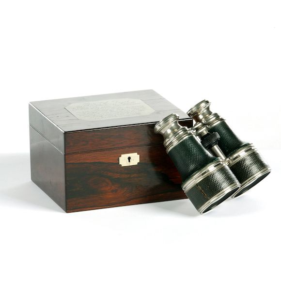 Bonhams : A pair of Victorian field glasses, Troughton & Simms