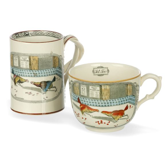 Bonhams : An Adams Old English hunting tankard and breakfast cup