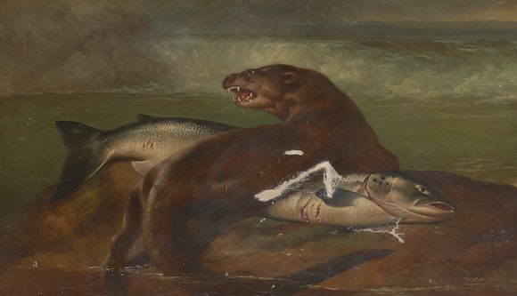 Bonhams : Henry Leonidas Rolfe (British, active 1847-1881) An Otter ...