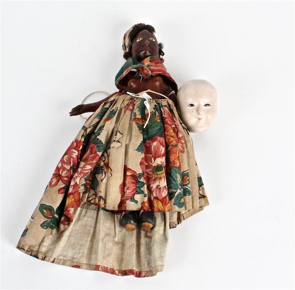Bonhams : Early ethnic leather doll, late 19th century 2