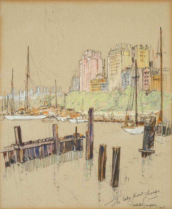 Bonhams : Charles W. Simpson, ARC, RCA (Canadian, 1878-1942) The Lake ...