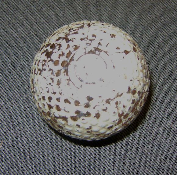 Bonhams : A Haskell No.10 Bramble golf ball circa 1905