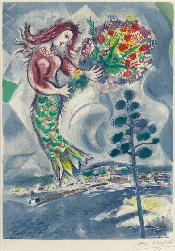 Bonhams : After Marc Chagall (Russian/French, 1887-1985) Sirene with ...