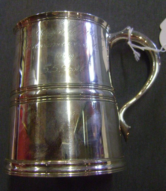 Bonhams : A 1959 Dunlop Masters silver plated tankard as won by S.S. Scott