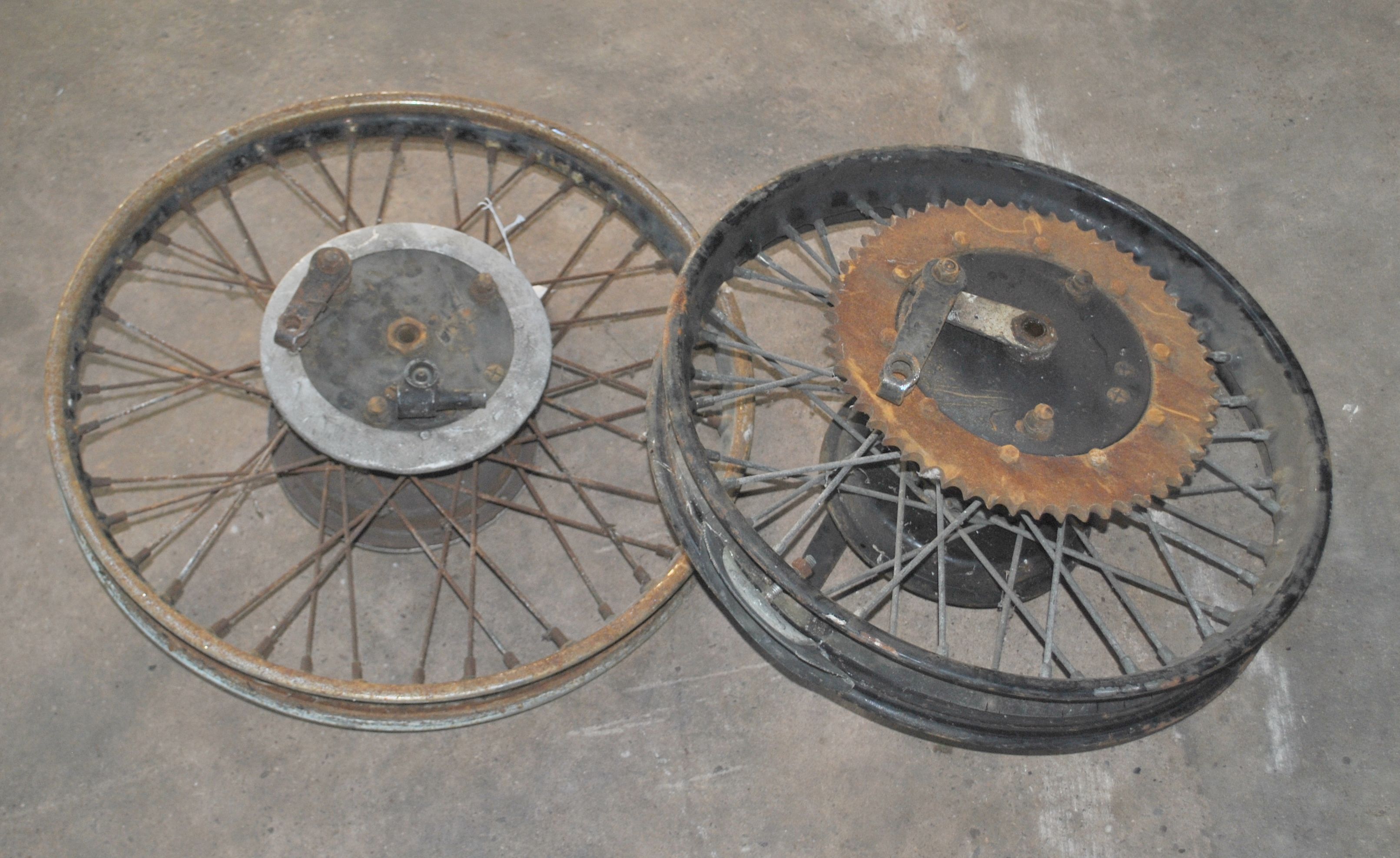 Bonhams Cars : A pair of Vincent wheels,