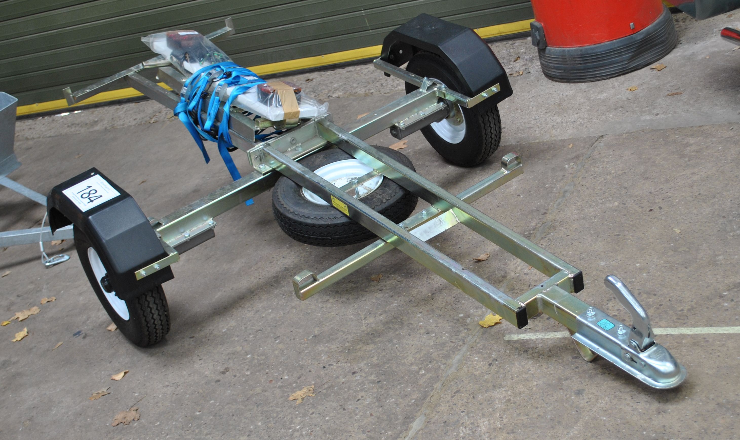 Bonhams Cars : A near new Dave Cooper single motorcycle trailer,