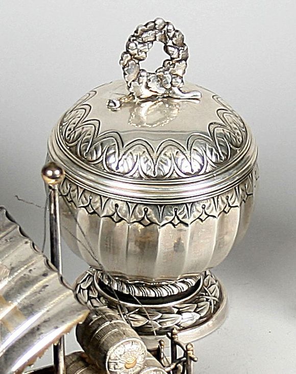 Bonhams : A Russian lidded pedestal spice box Assay master Mikail ...
