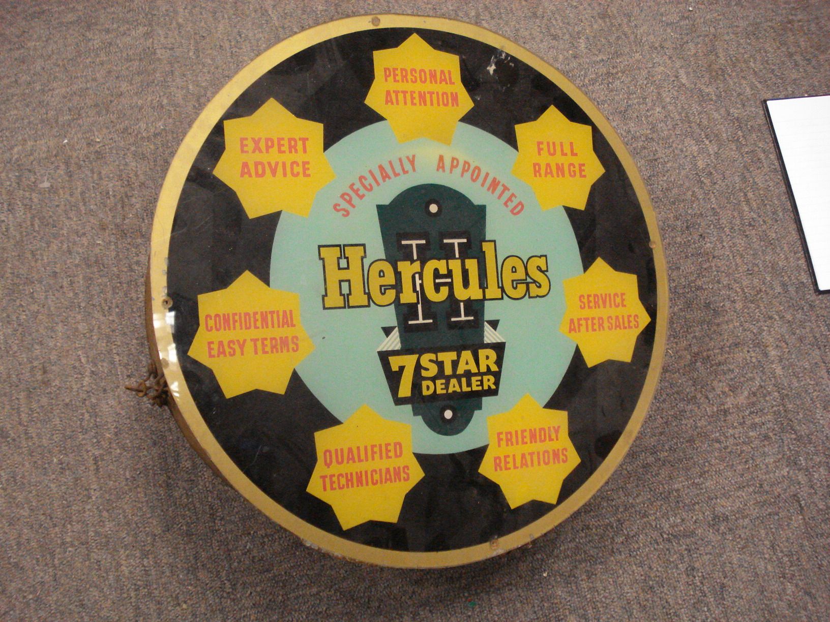 Bonhams Cars : A Hercules '7 Star Dealer' illuminated advertising sign,