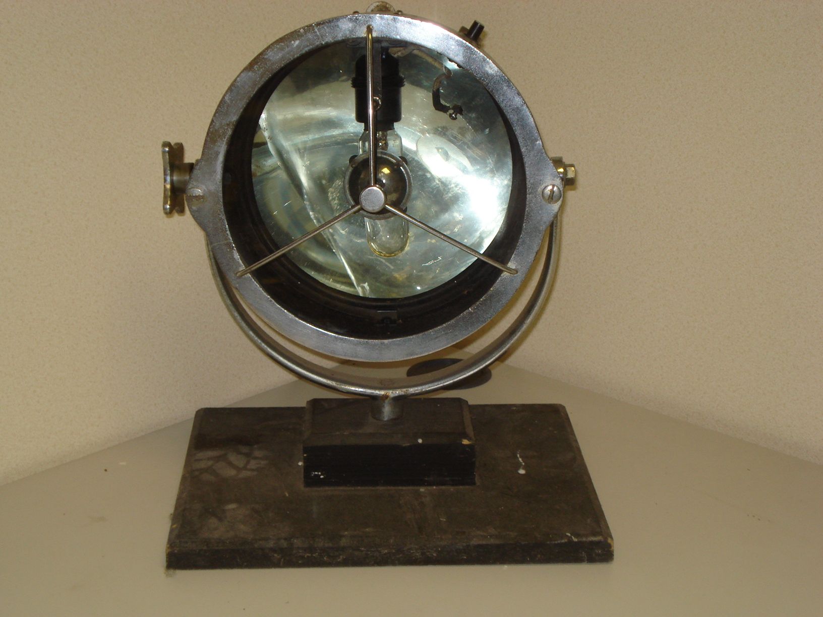 Bonhams Cars : A large Marine searchlight,