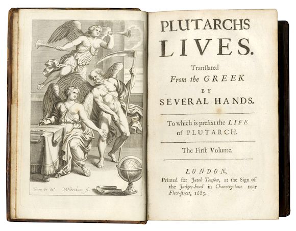 Bonhams : PLUTARCH Lives. Translated from the Greek by Several Hands. To Which is Prefixt the ...