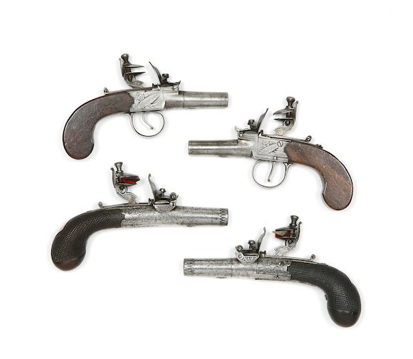 Bonhams : A Pair Of Scottish Flintlock Box-Lock Pocket Pistols Of Small ...