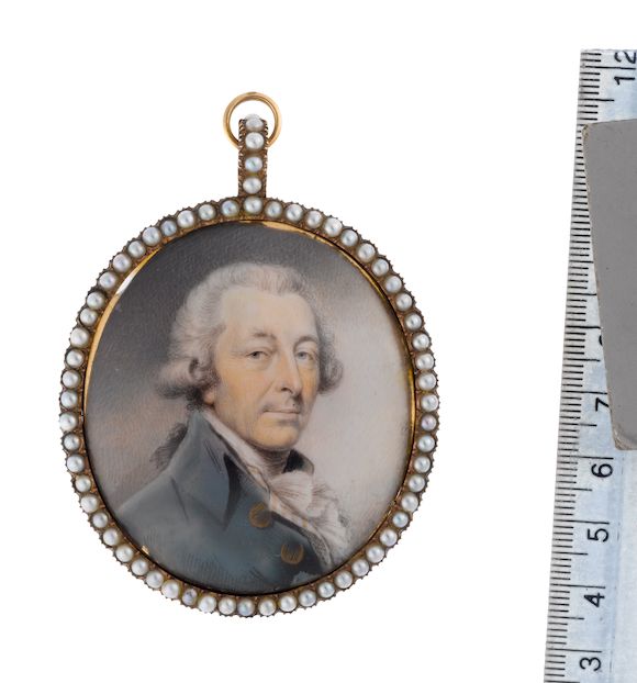 Bonhams : Philip Jean (British, 1755-1802) A Gentleman, wearing blue ...